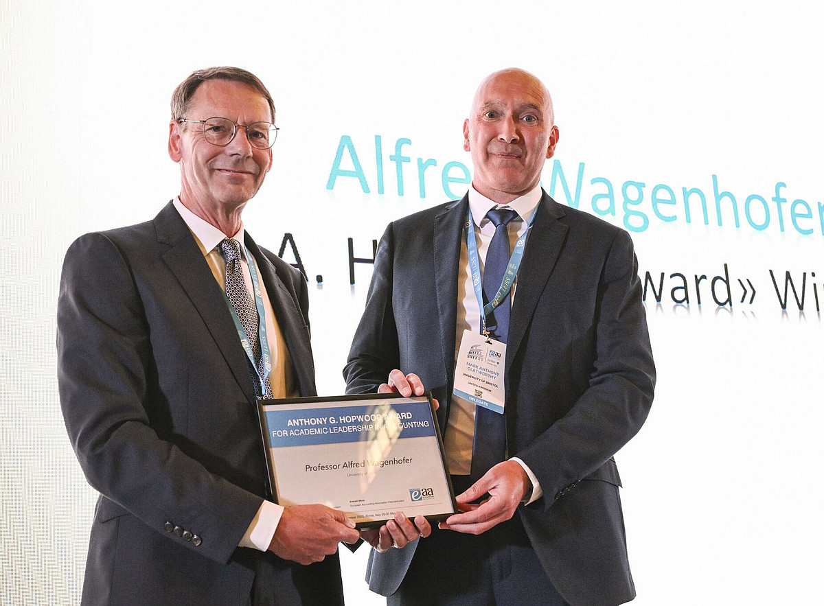 Prof. Alfred Wagenhofer erhält Anthony G. Hopwood Award for Academic ...